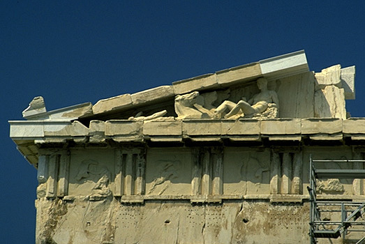 The Parthenon, detail of the eastern facade. - ACROPOLIS - PHOTO